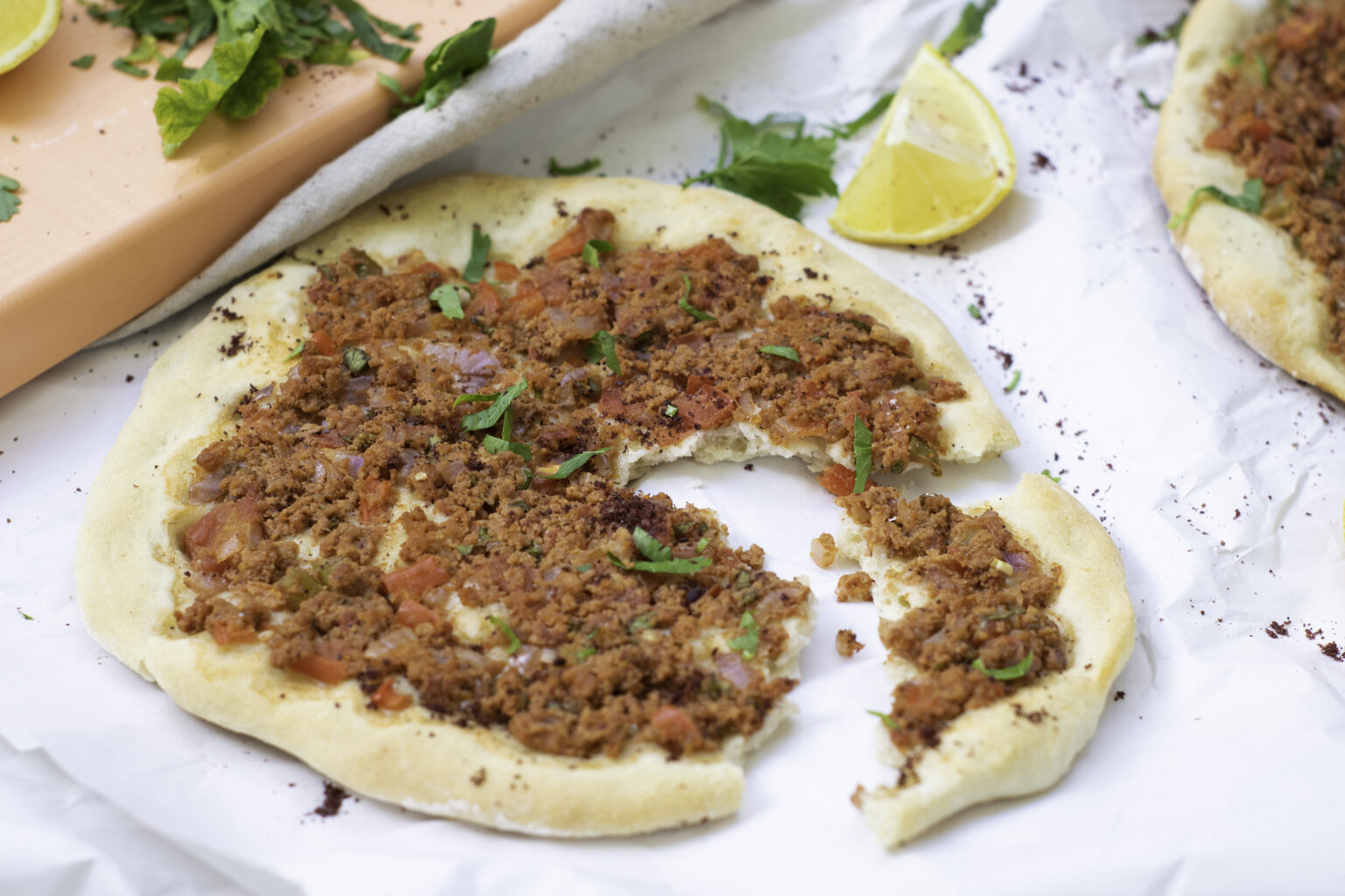 Turkish Lahmacun - The Nomad Plate